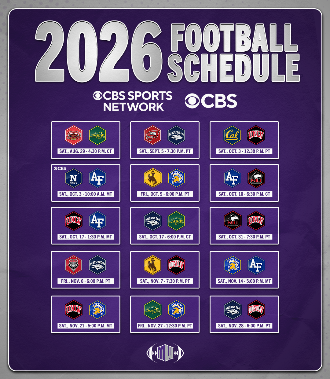 Mountain West Announces 2026 Football Broadcast Package – Mountain West ...